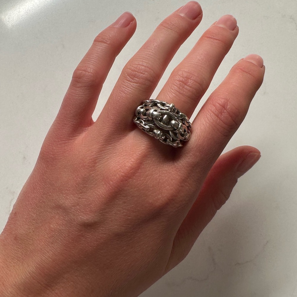 Sterling Silver Links Of London Ring. Size 7. - Gem